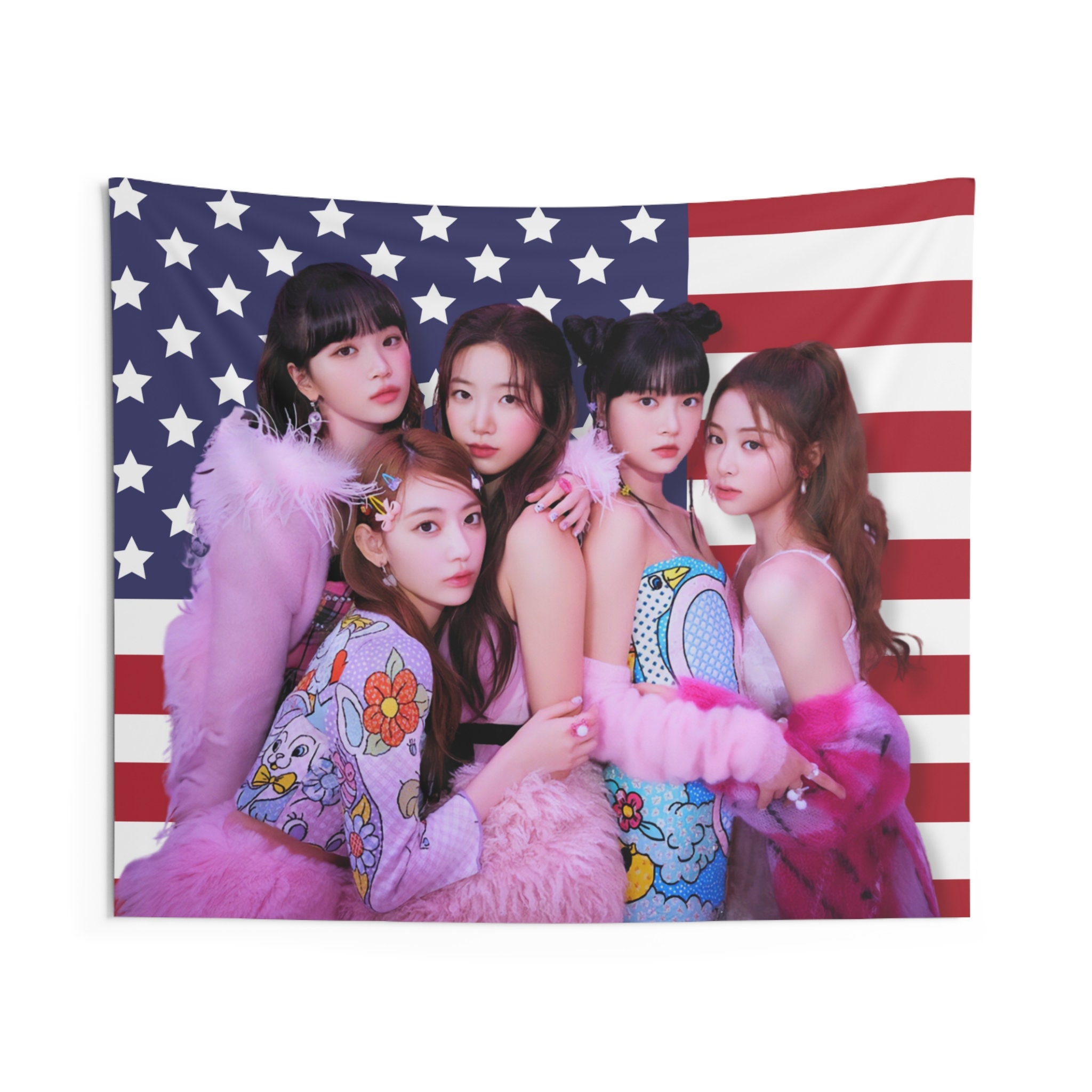 Le Sserafim Members Flag Tapestries sold by Contemporary Cristy | SKU 156477773 | 20% OFF Printerval