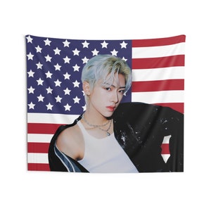 Zb1 Ricky American Flag Tapestry, Kpop Merch Decor - Etsy