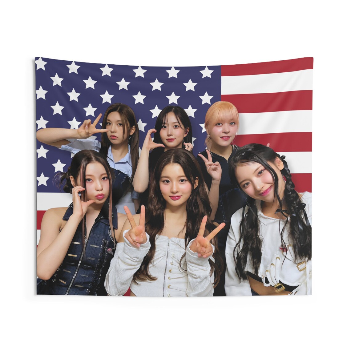 Nmixx Members America Flag Banner, Nmixx Album 2024 Kpop Flag, Dash ...