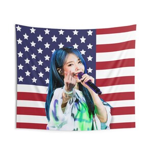 Iu Concert Tour 2024 America Flag Banner, Iu Love Wins Kpop Flag, Love ...