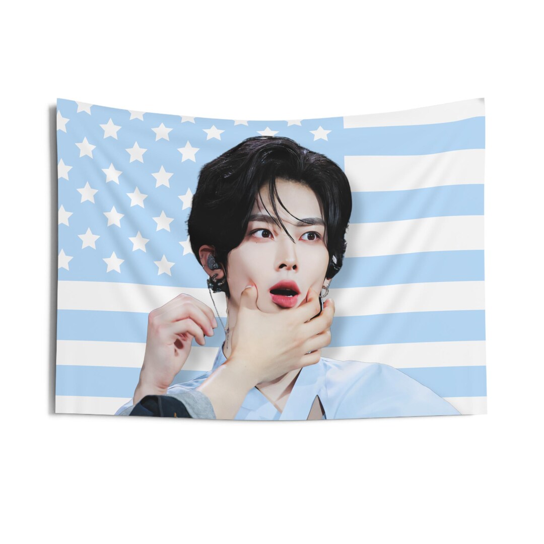Zb1 Ricky Squish Cheeks America Flag, Zerobaseone Members Kpop Banner ...