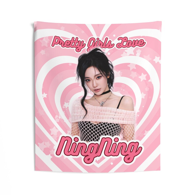 Aespa Ningning Pretty Girls Concert Banner, Whiplash Aespa Kpop Flag ...