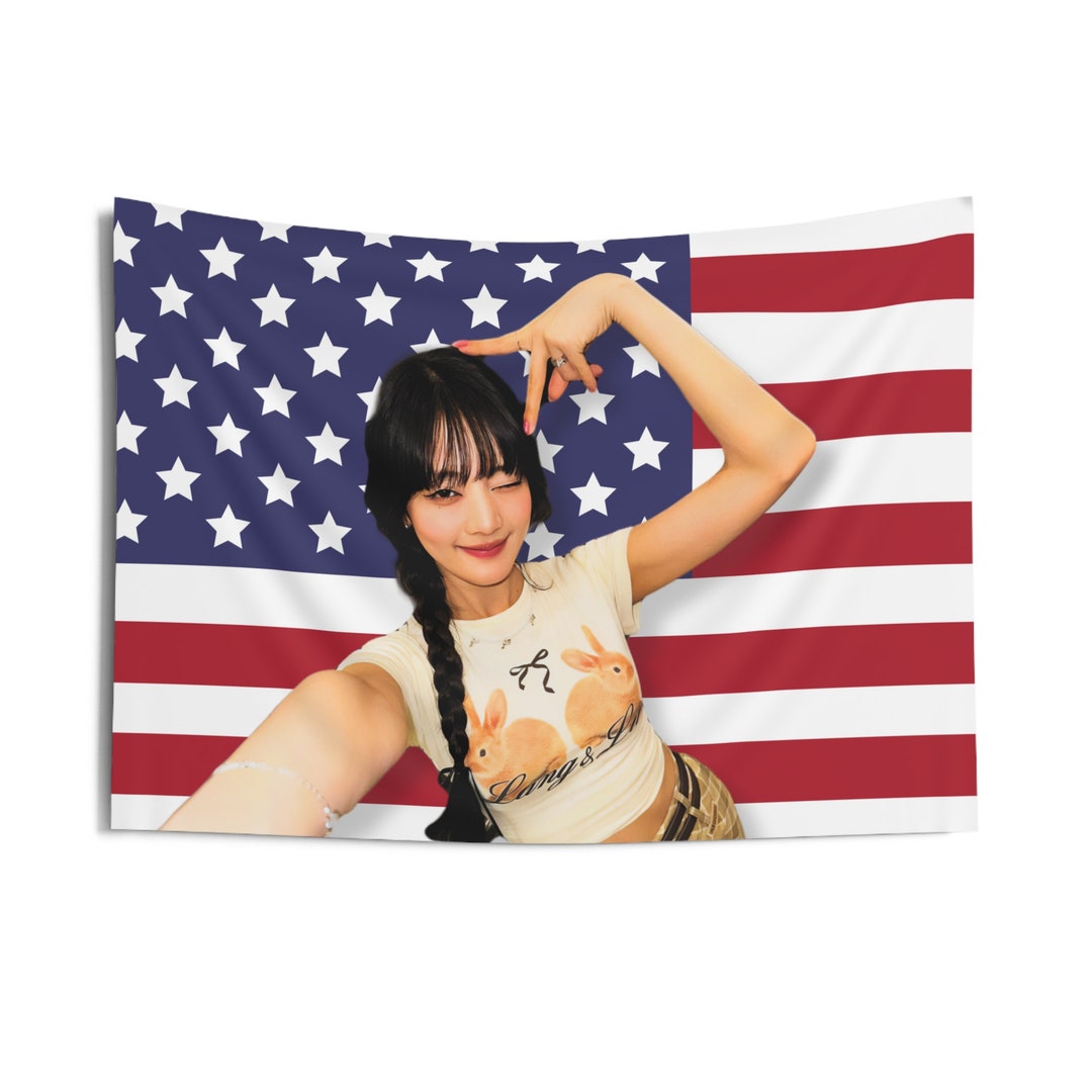 Gidle Minnie Bubble America Flag Banner, G Idle Members Kpop Flag, G ...