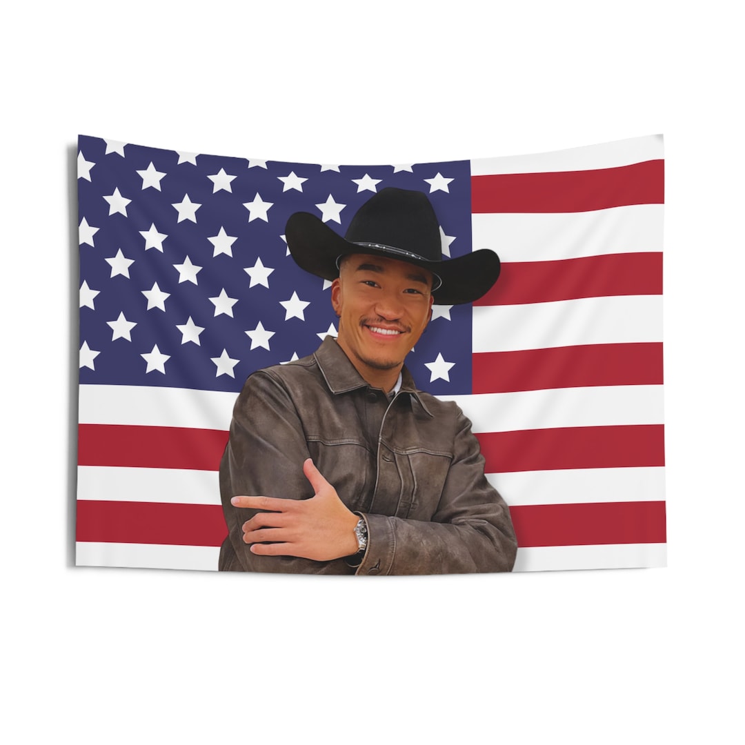 PSYCHIC FEVER Tsurugi America Flag, Tsurugi Cowboy Hat Jpop Flag, Just ...