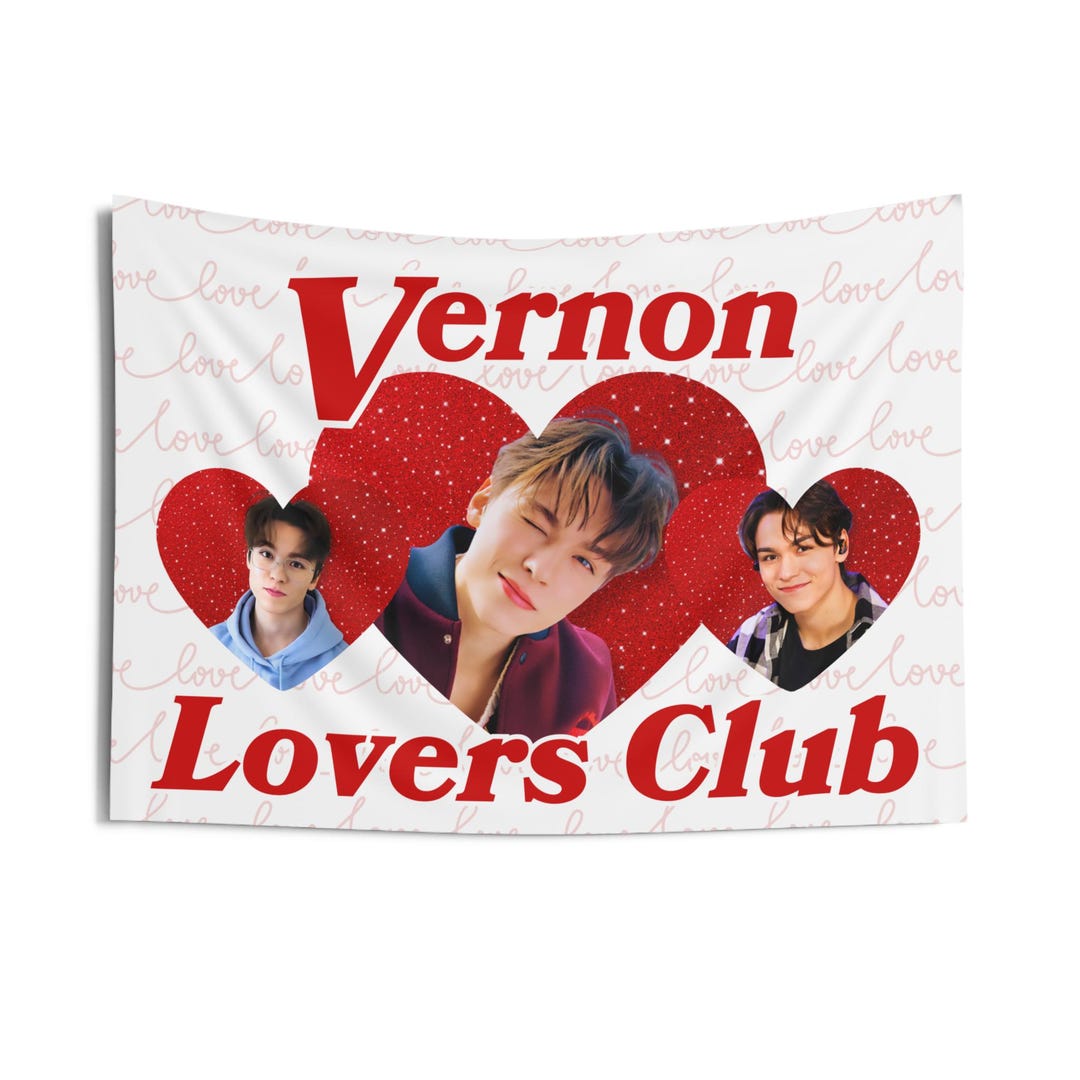 Svt Vernon Photo Collage Lovers Club Flag Banner: Seventeen Carats Kpop ...