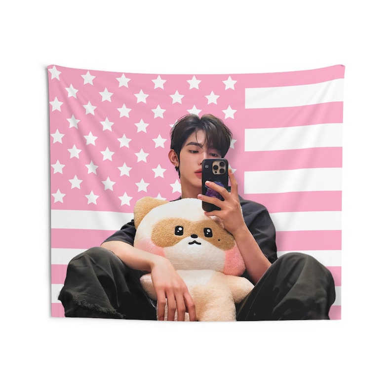 Zb1 Zhang Hao Plush America Flag Banner, Zerobaseone Members Kpop Flag ...