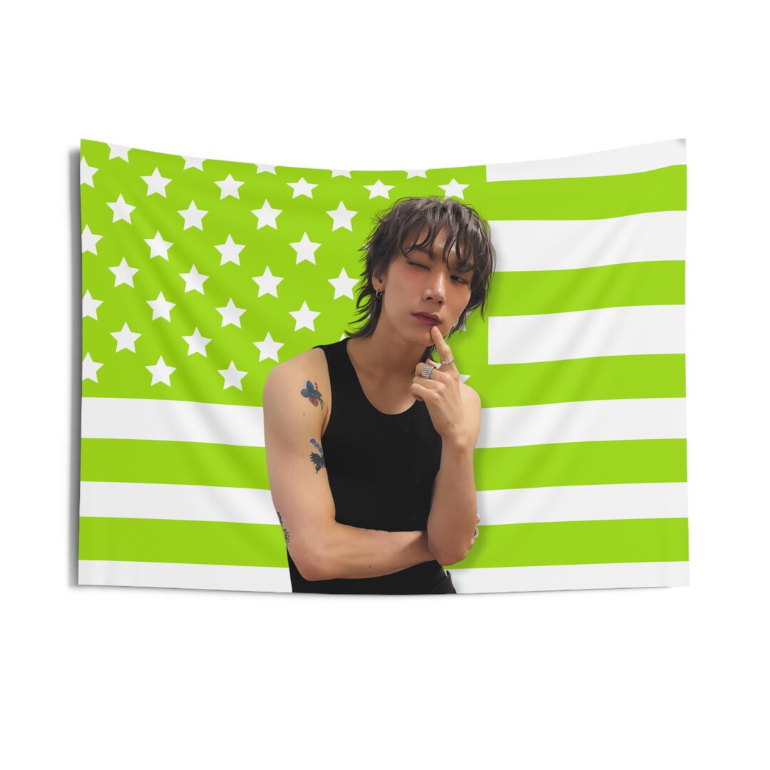 NCT Ten Neon America Flag Banner, NCT Members Custom Kpop Flag, NCT 127 ...