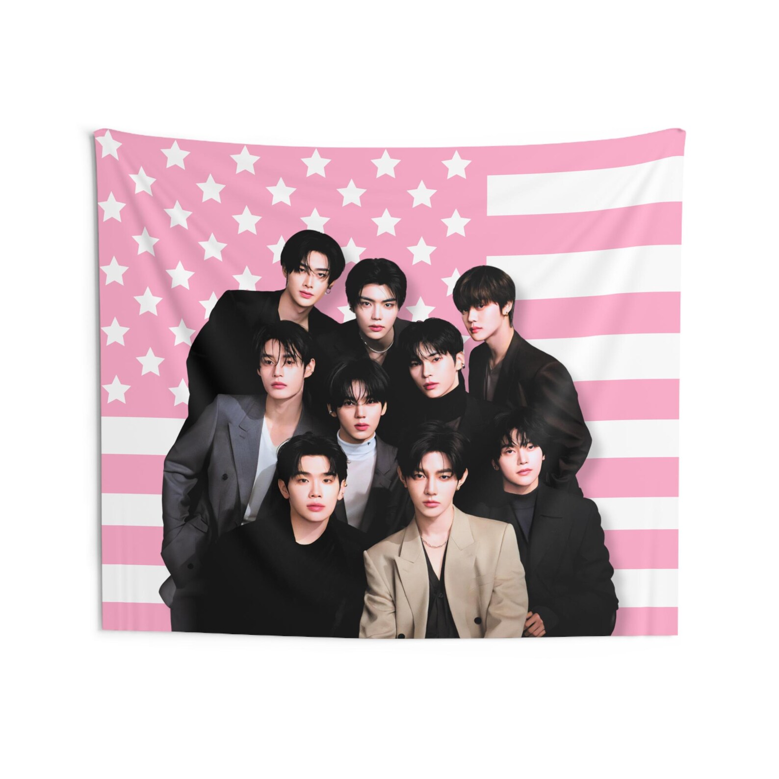 Zb1 Members Magazine Pink America Flag, Zerobaseone Members Kpop Flag ...