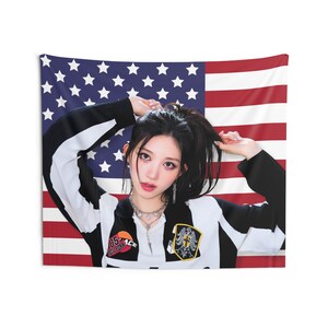 Ive Gaeul Baddie America Flag Banner, Ive Concert Tour 2024 Kpop Flag ...