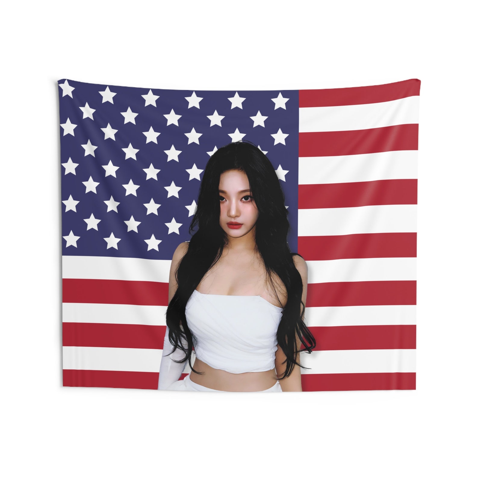 AESPA Ningning America Flag Banner, Aespa Ningning Drama Kpop Flag ...