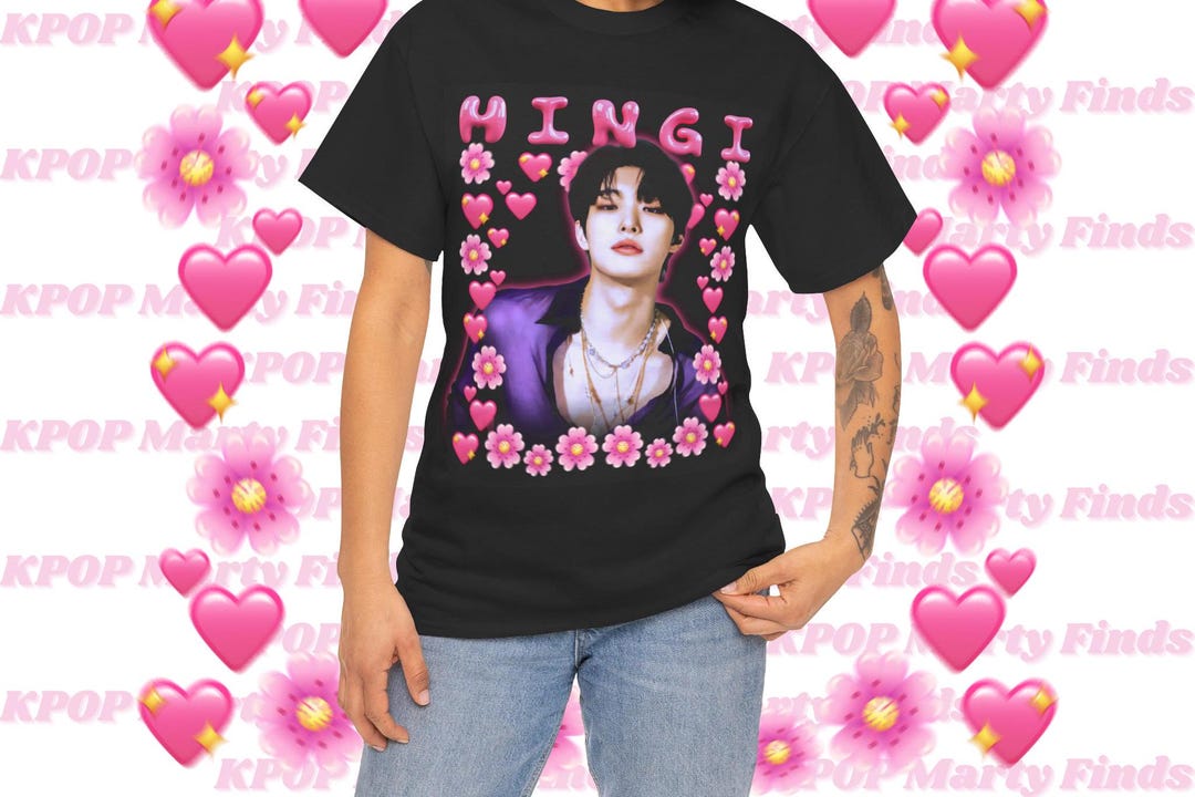 Ateez Mingi Emoji Shirt, Ateez Tour 2024 Cute Y2k Bootleg Merch Shirt ...