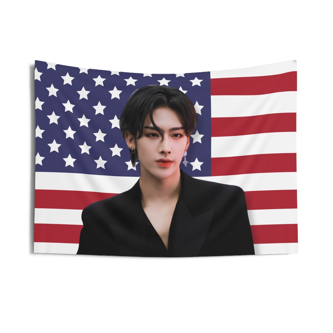 Zb1 Ricky Black Hair America Flag, Zerobaseone Members Kpop Flag, Zb1 ...