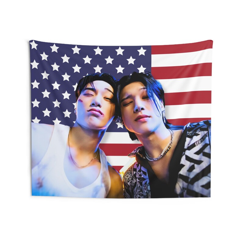 Ateez San Wooyoung Outlaw America Flag, Ateez Woosan Kpop Flag, Ateez ...