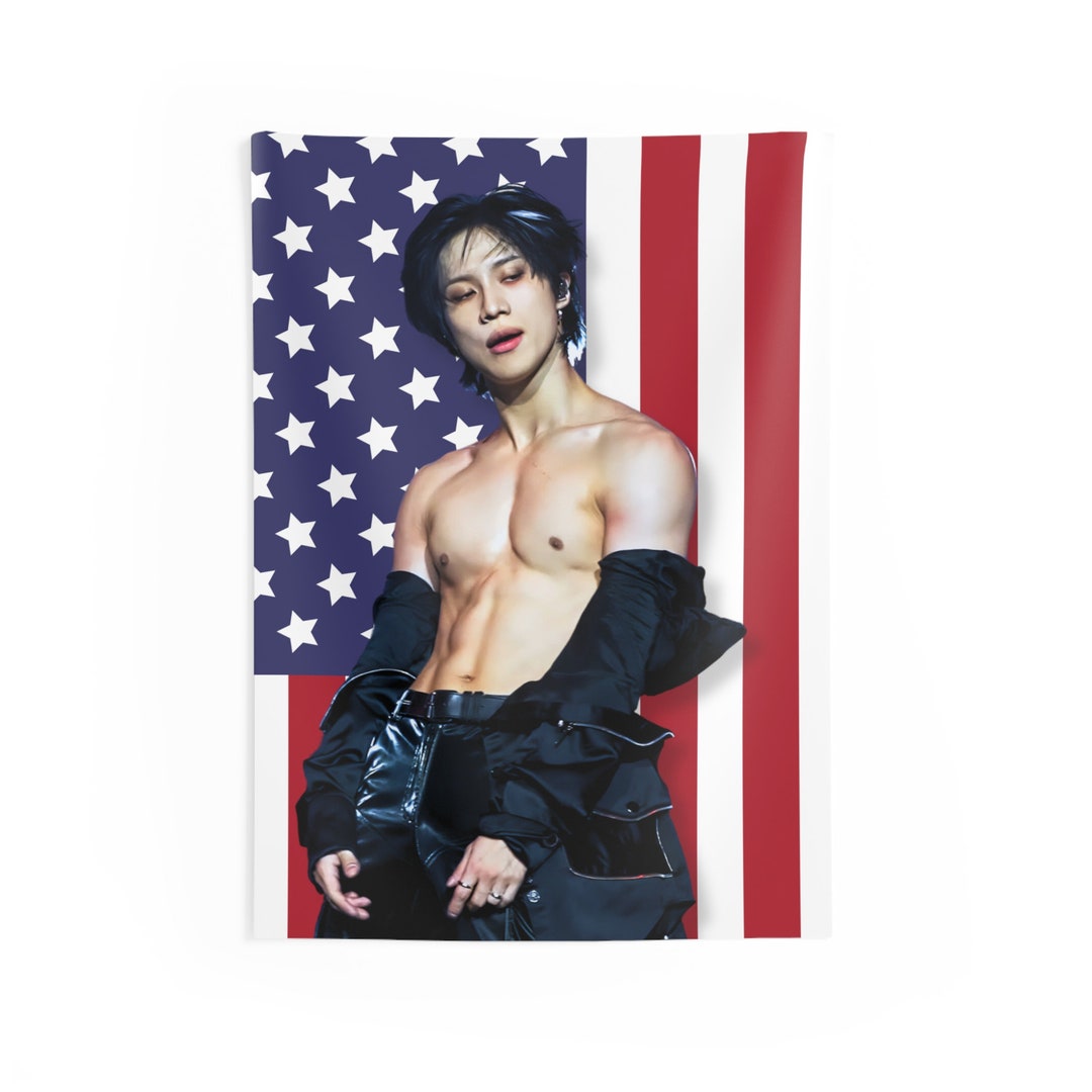 Taemin Shinee Shirtless America Flag, Taemin Shinee Kpop Flag, Guilty Taemin Merch, Gift Ideas ...