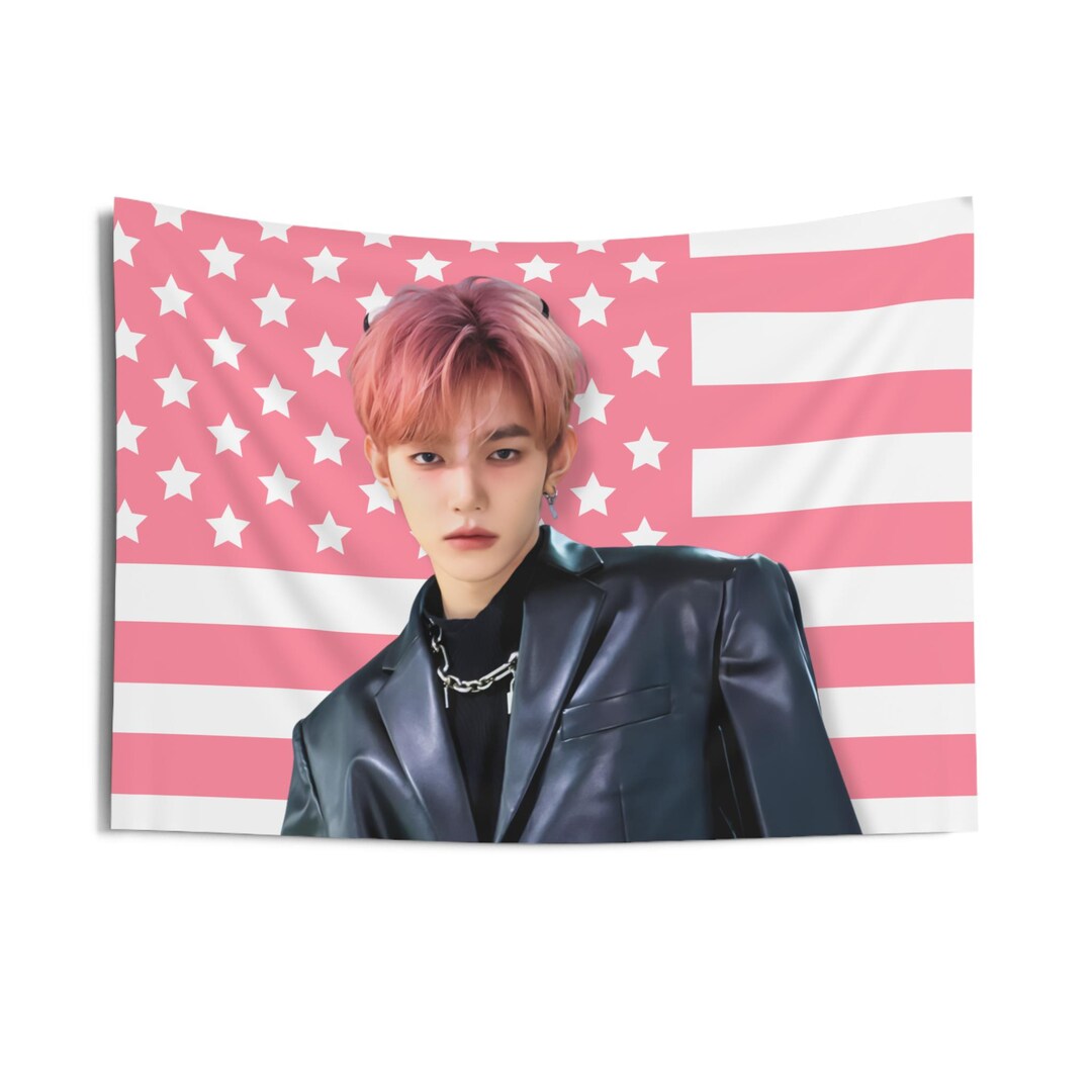Zb1 Zhang Hao Pink Hair America Flag, Zerobaseone Members Kpop Banner ...