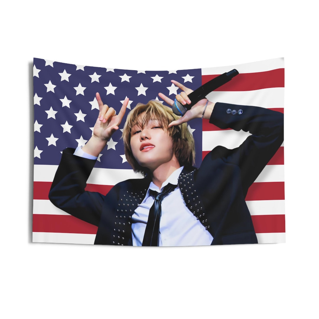 P1harmony Jongseob Suit America Flag Banner, P1harmony Members Kpop ...