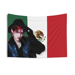 Zb1 Ricky Cowboy Mexico Flag Banner, Zerobaseone Members Kpop Flag, Zb1 ...