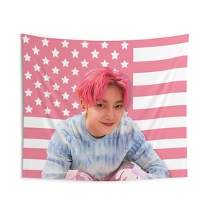 Zb1 Matthew Pink America Flag, Zerobaseone Members Kpop Flag, Zb1 Boys ...