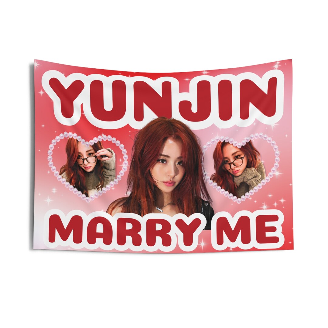 Drapeau Le Sserafim Yunjin, bannière Kpop Le Sserafim Coachella 2024 ...