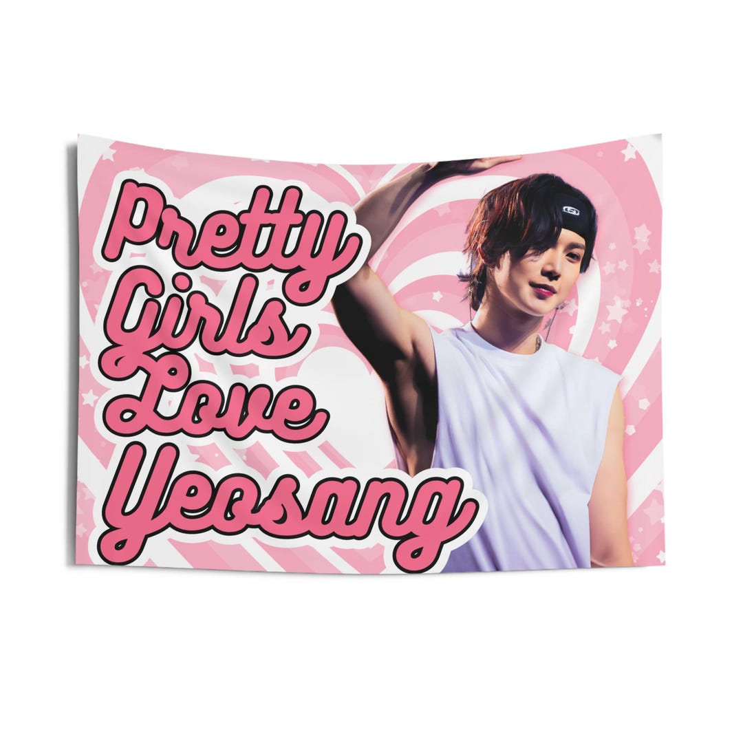 Ateez Yeosang Armpit Pretty Girls Banner, Ateez Members Kpop Flag ...