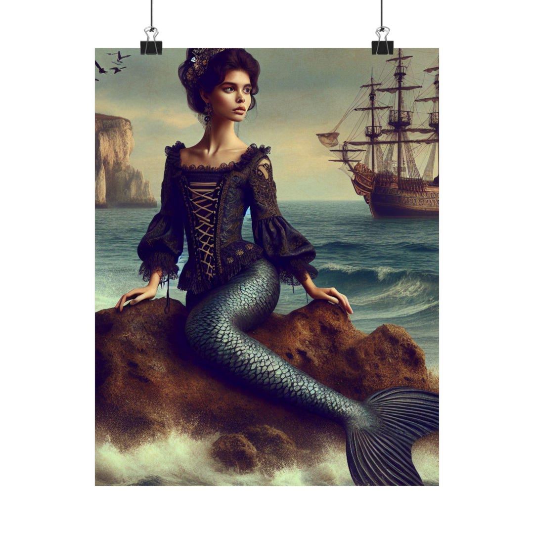 Mermaid Matte Vertical Posters - Etsy