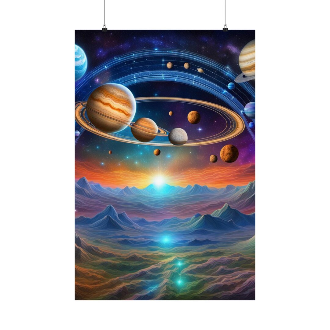 Planetary Alignment Matte Vertical Posters - Etsy