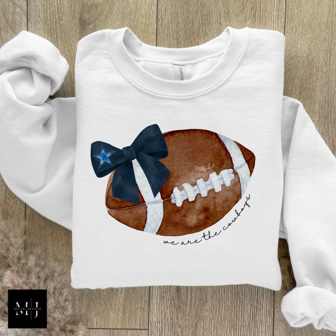 Preppy Football Cheer Bows Cowboys PNG Digital DTF File - Etsy