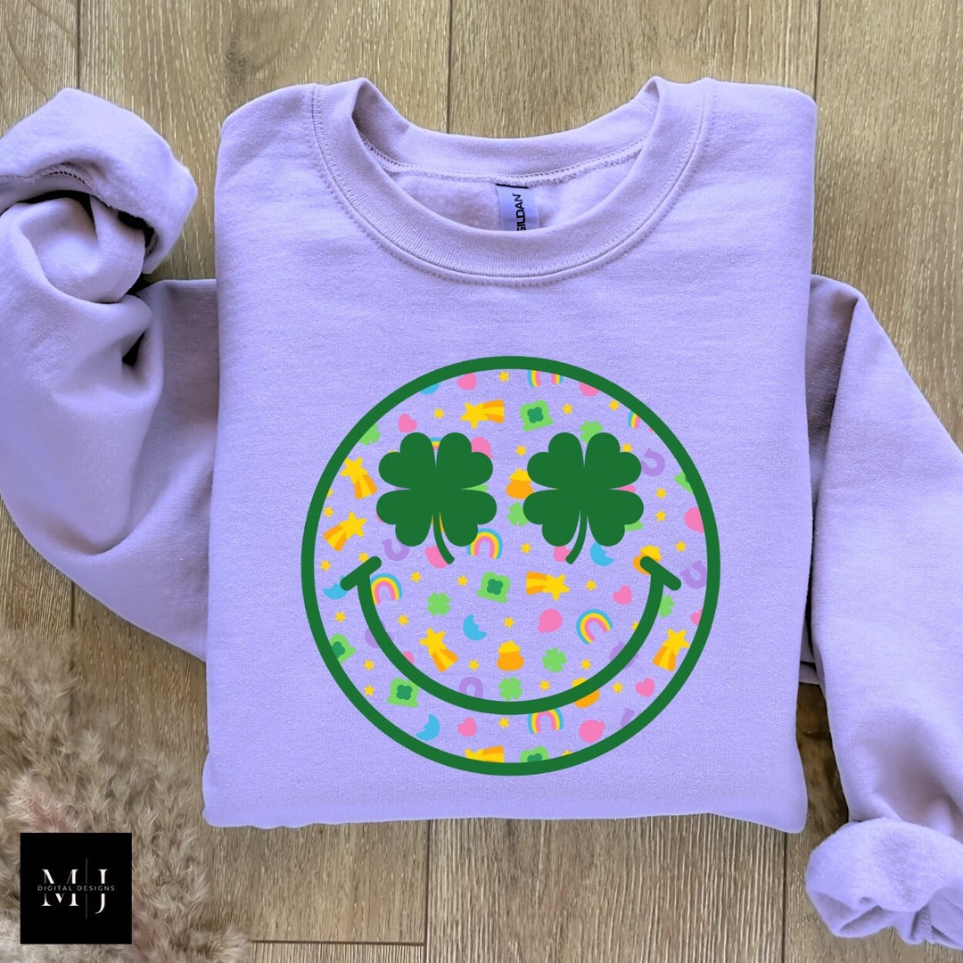Lucky Charm Smiley St Patty's Day PNG Digital DTF File - Etsy