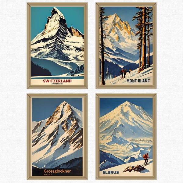 Mountains Poster - Etsy UK