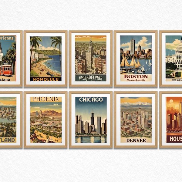 Retro Travel Poster - Etsy