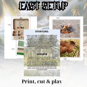 Flight 345: Island Escape Printable Escape Room Instant Download Family ...