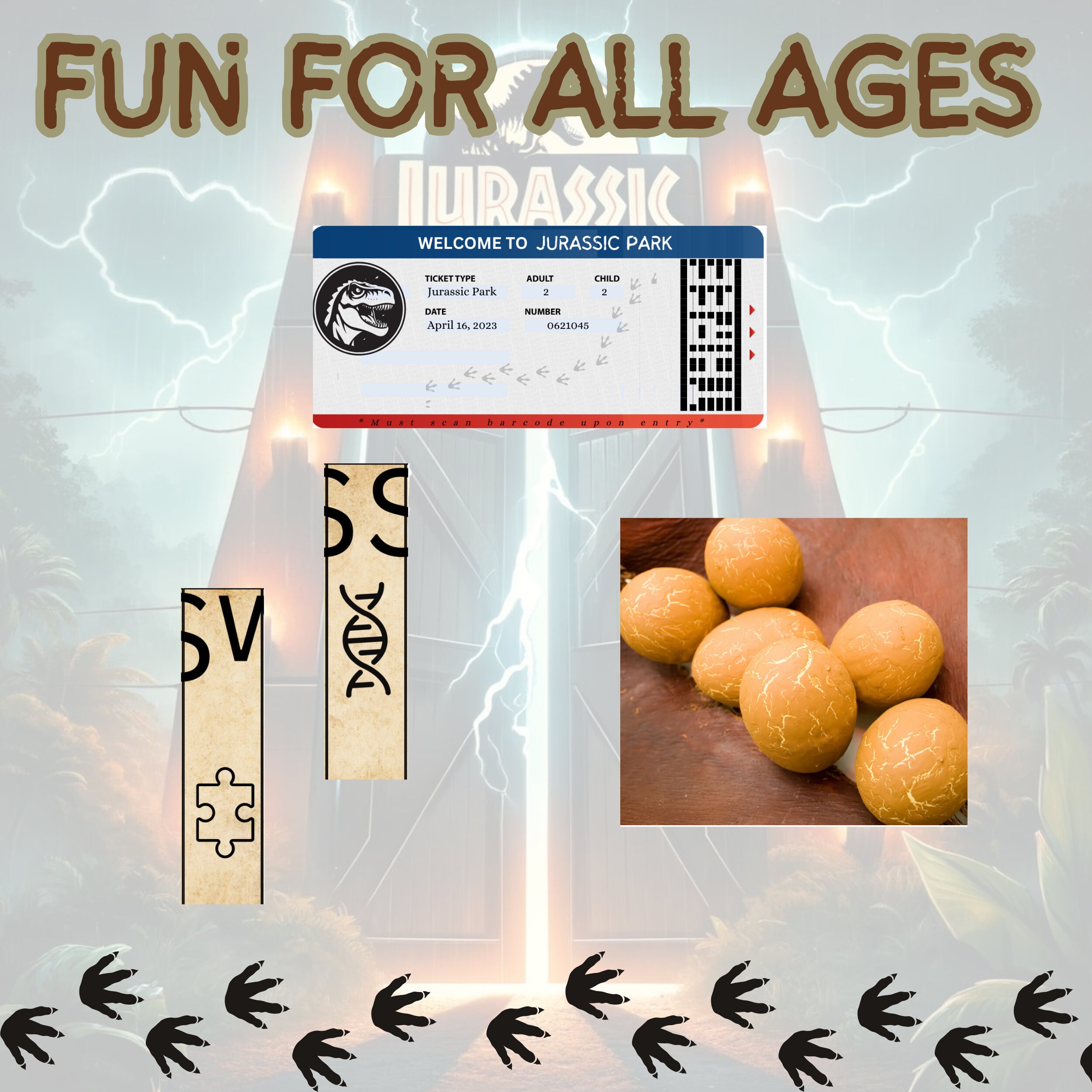 Escape Jurassic Park Printable Escape Room Kit, Perfect for Parties ...