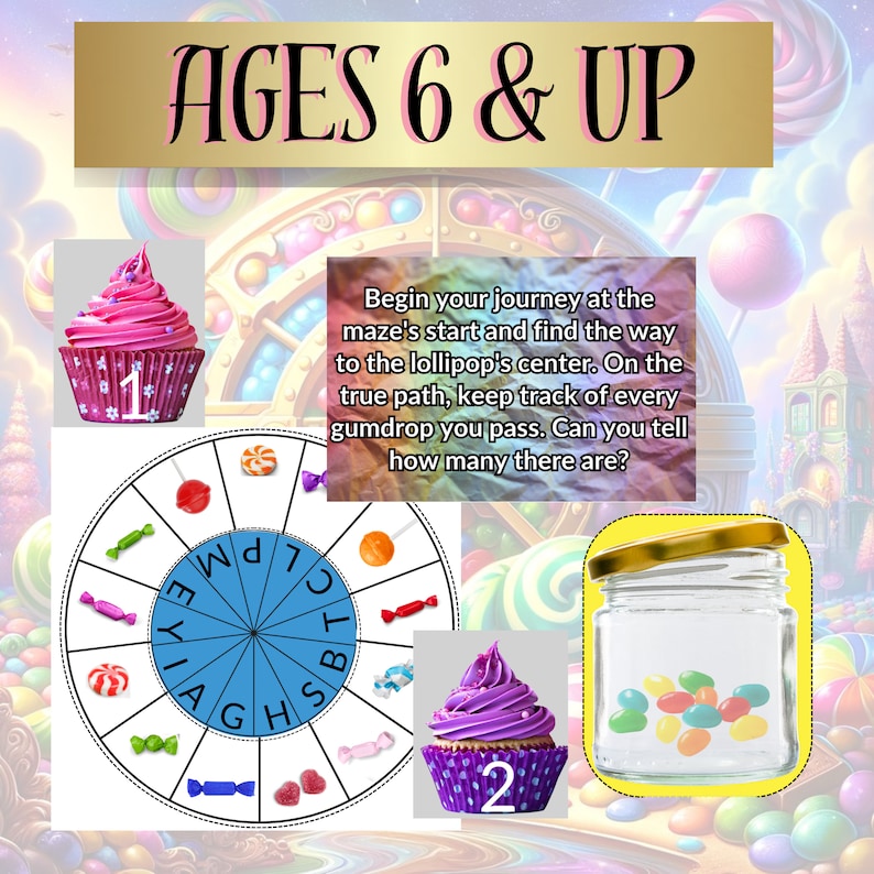 The Enchanted Candy Vault Escape Room Printable Puzzles 6&up Instant ...