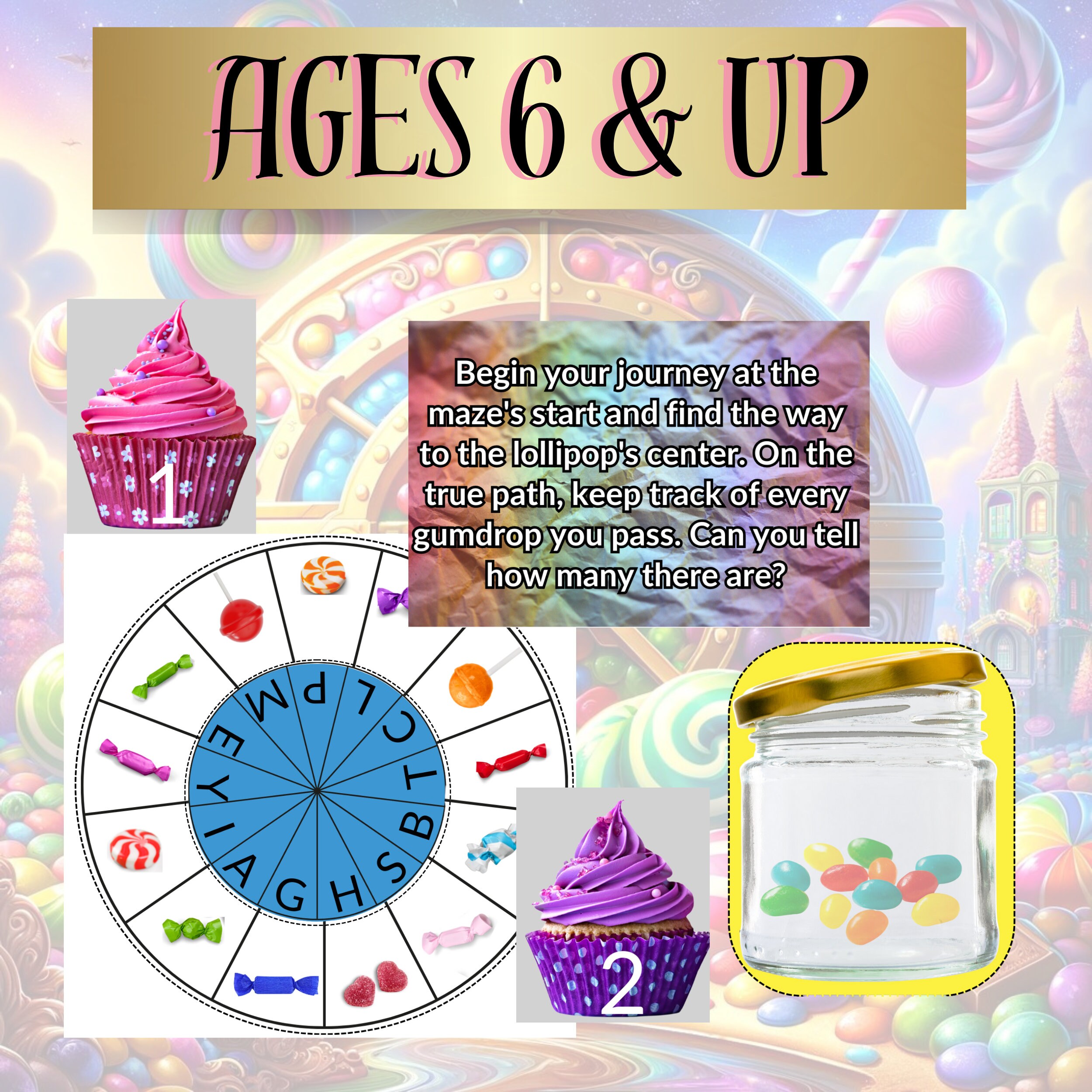 The Enchanted Candy Vault Escape Room Printable Puzzles 6&up Instant ...