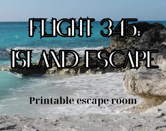 Flight 345: Island Escape Printable Escape Room Instant Download Family ...
