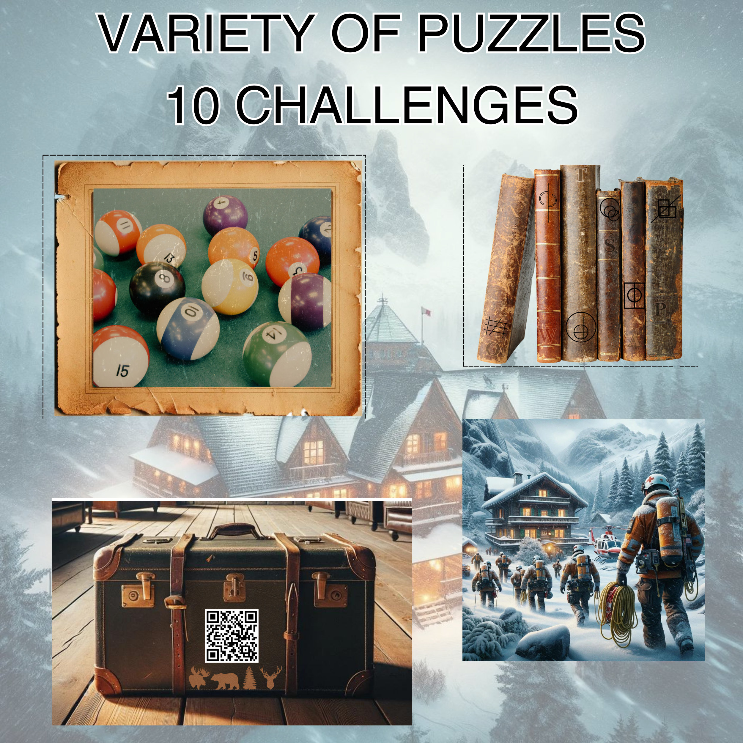 Mountain Lodge Escape Room Snowed in Escape Room Instant Download ...