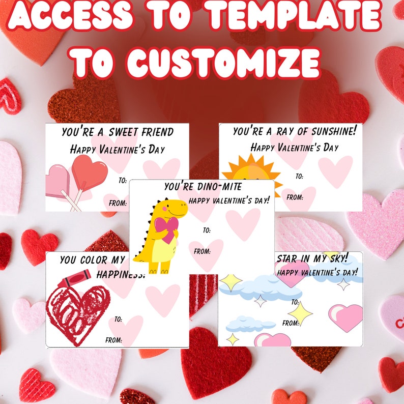 Printable Valentine's Day Cards for Kids 160 Cards Over 20 Different ...