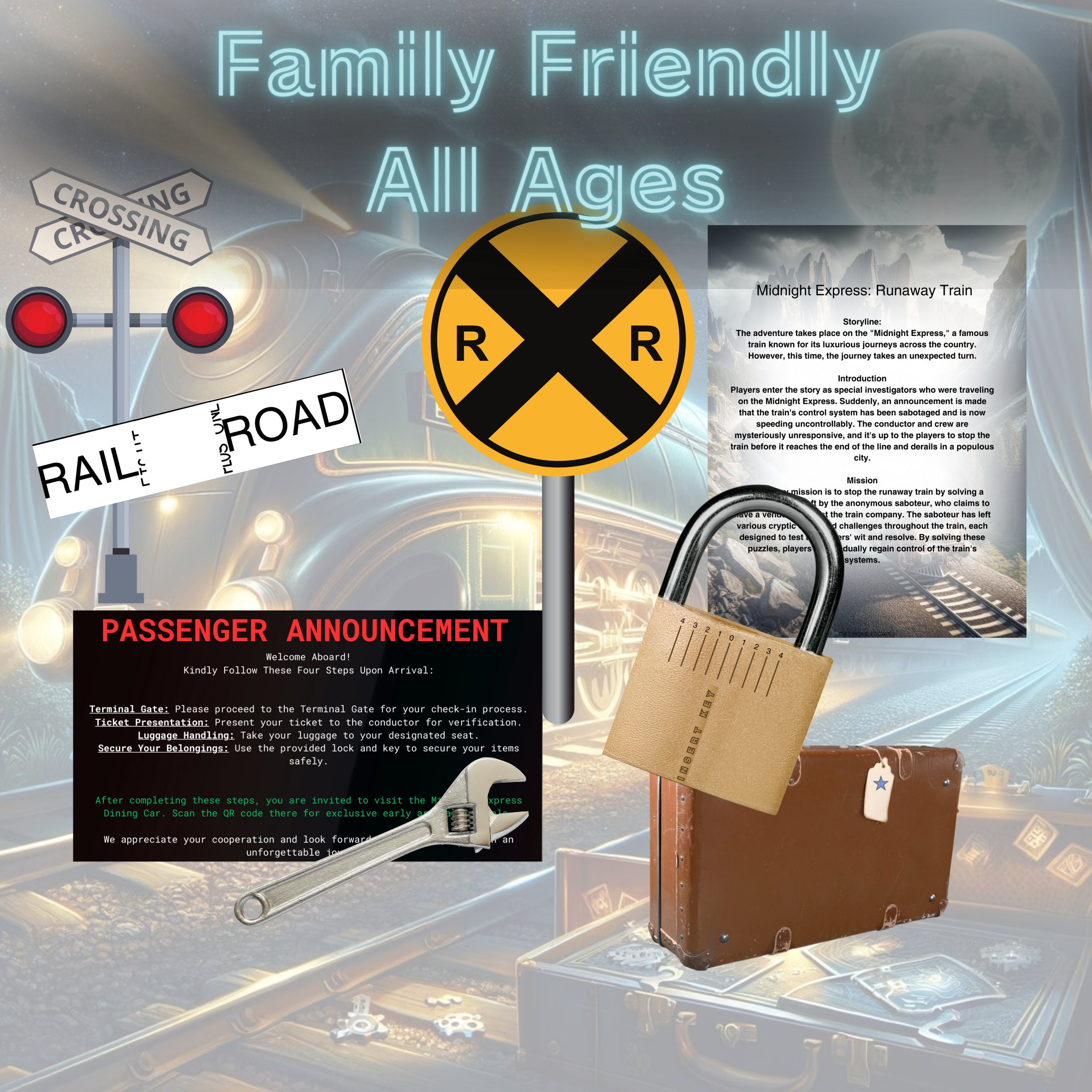 Midnight Express Runaway Train Escape Room Family Friendly Adventure ...