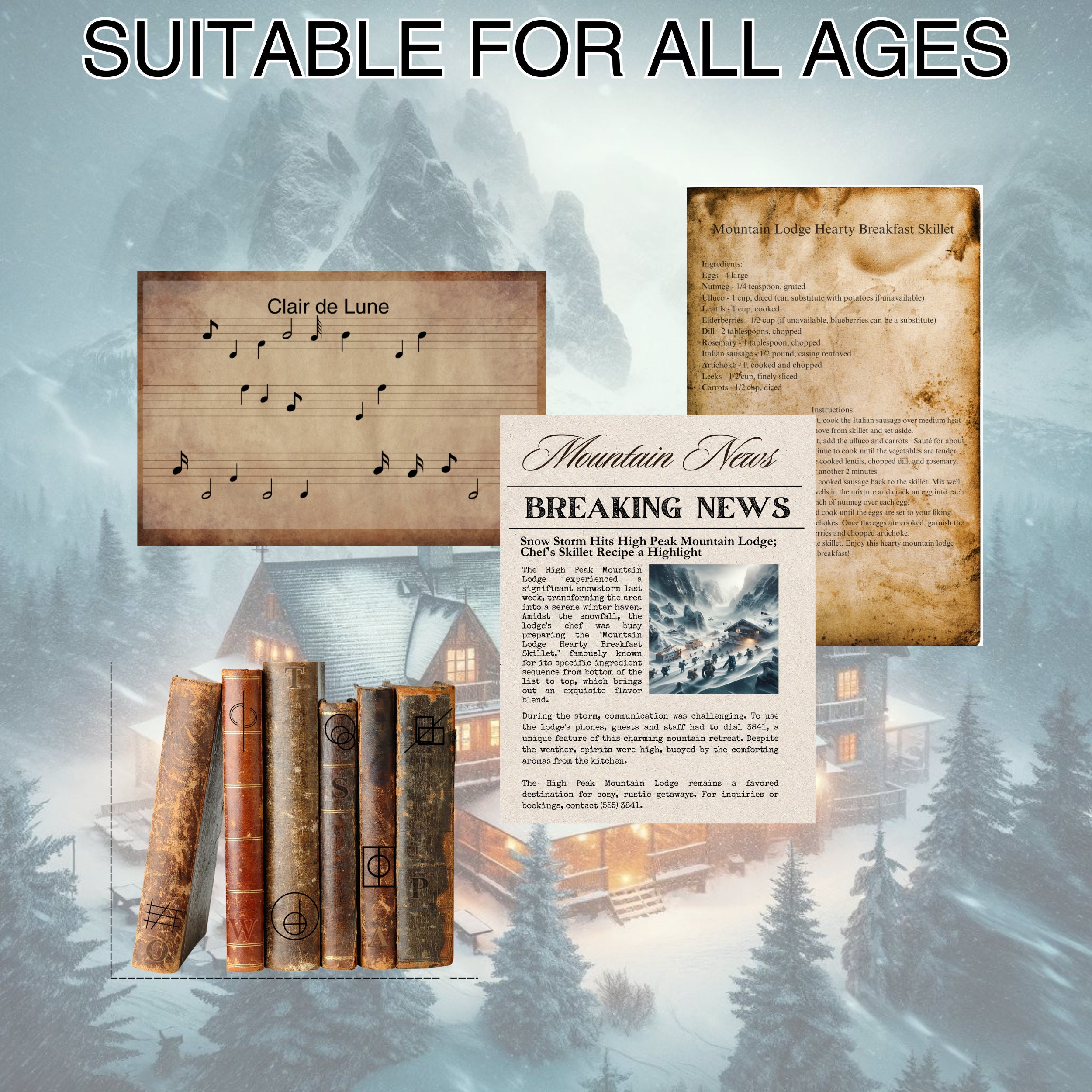 Mountain Lodge Escape Room Snowed in Escape Room Instant Download ...