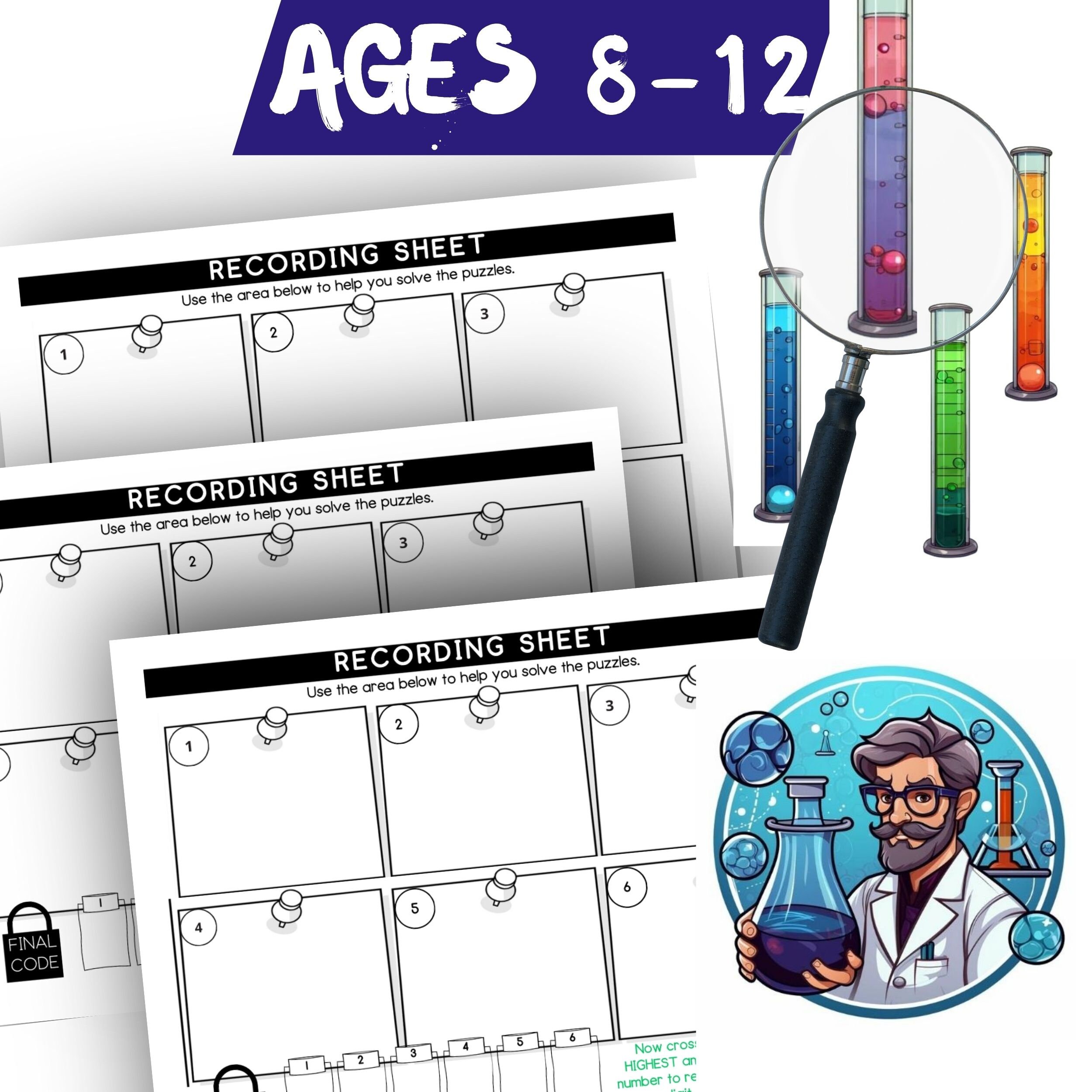 Science Lab Escape Room for Kids, Science Theme Party Game, DIY Escape ...