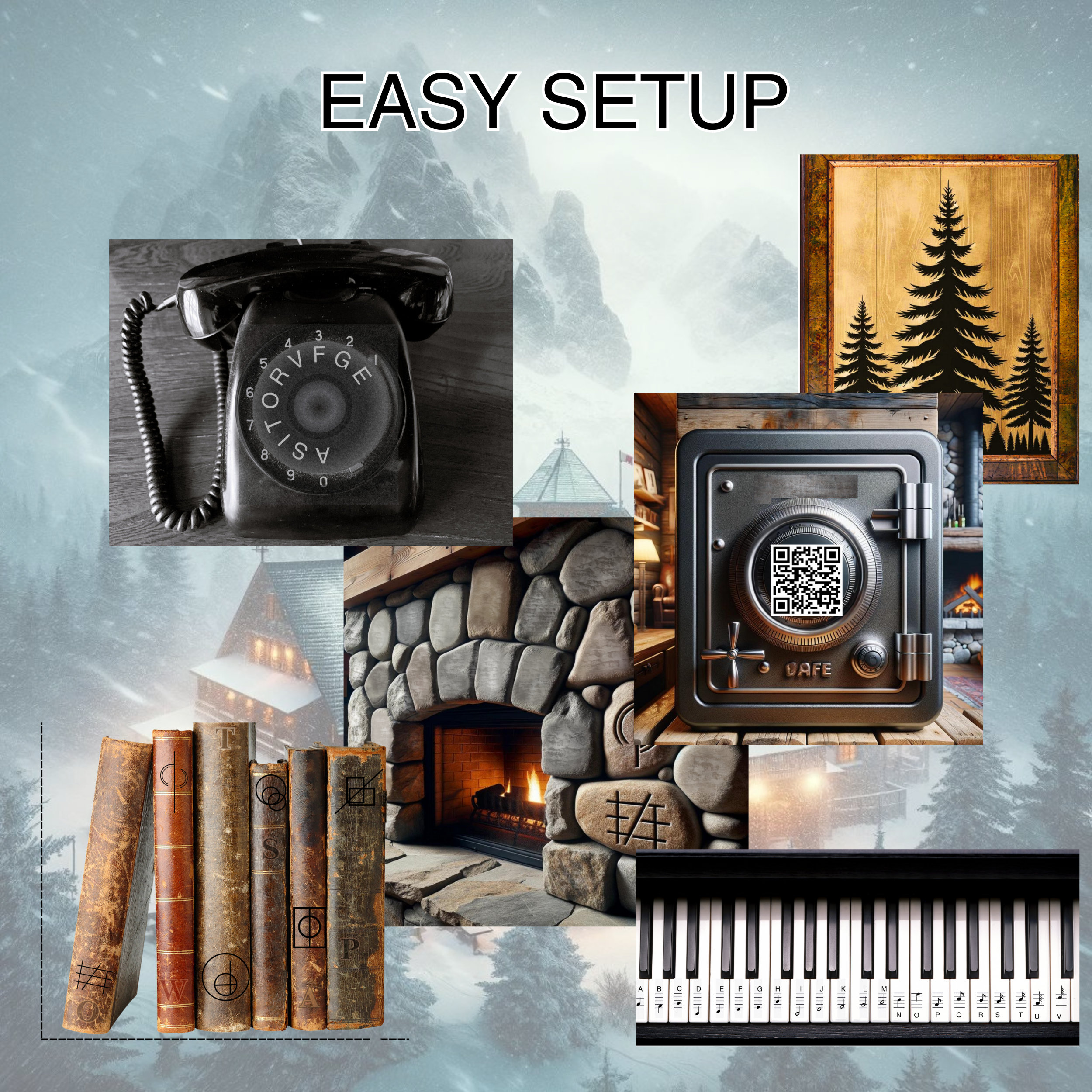 Mountain Lodge Escape Room Snowed in Escape Room Instant Download ...