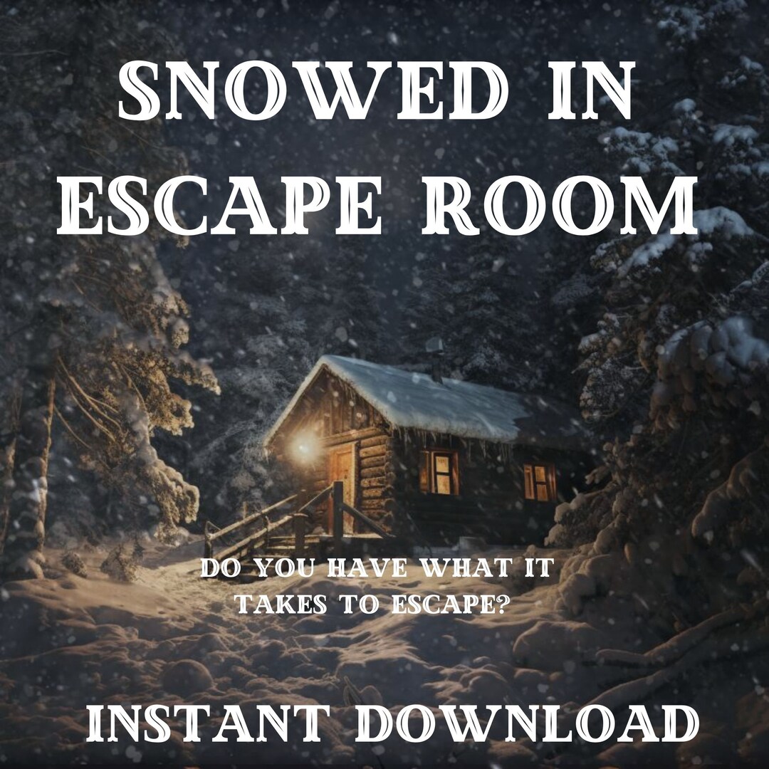 SNOWED IN Escape Room, Printable Escape Room, Instant Download, Escape ...
