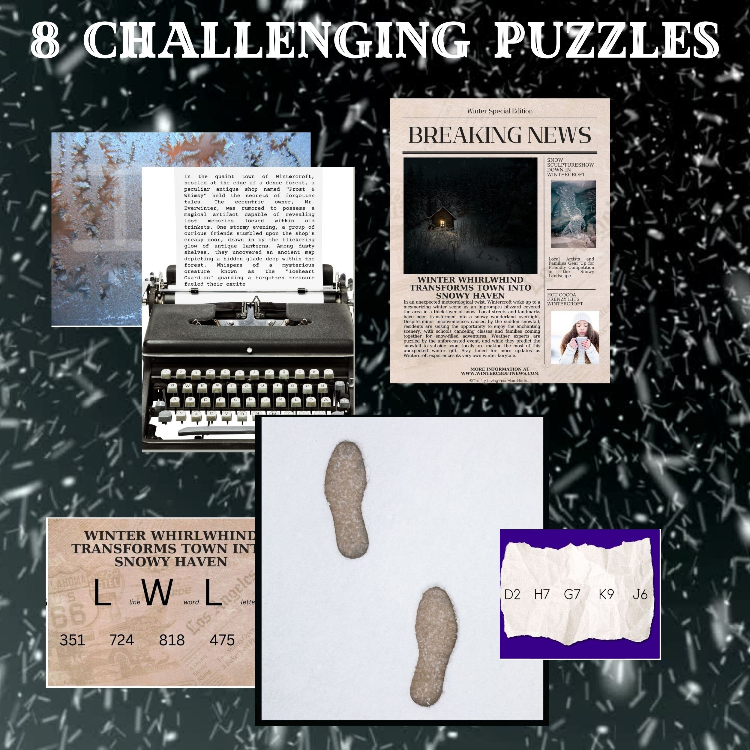 SNOWED IN Escape Room, Printable Escape Room, Instant Download, Escape ...