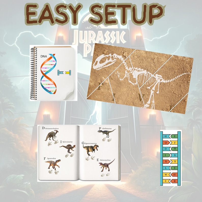 Escape Jurassic Park Printable Escape Room Kit, Perfect for Parties ...