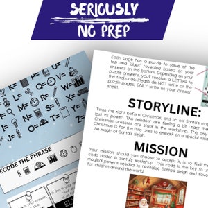 Santa's Magic Rescue Escape Room for Kids, Printable Christmas, DIY ...