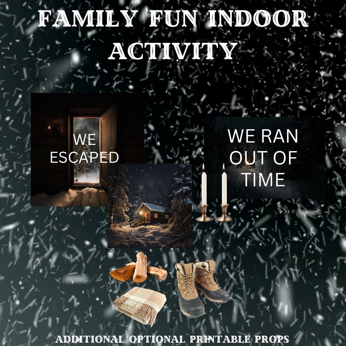 SNOWED IN Escape Room, Printable Escape Room, Instant Download, Escape ...