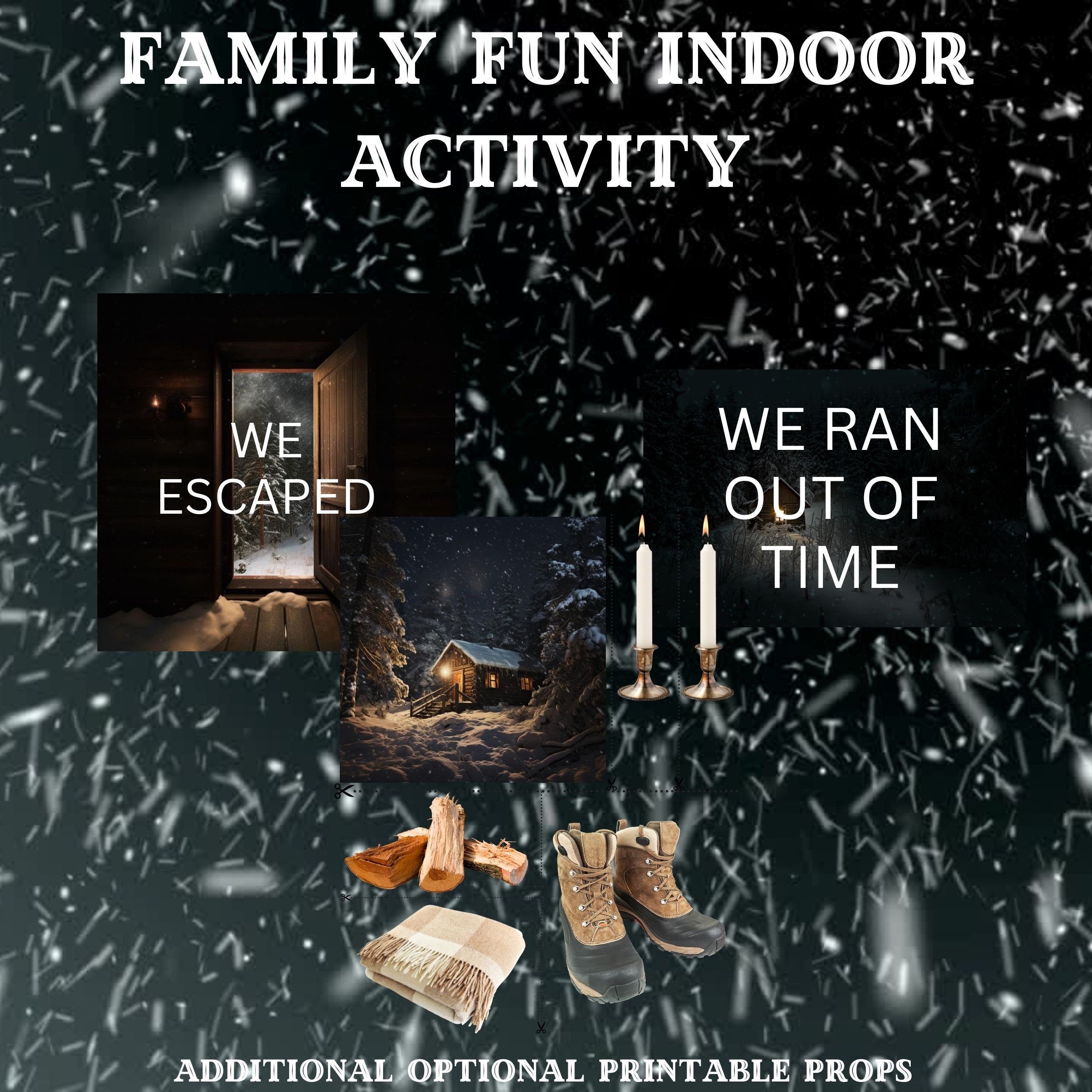SNOWED IN Escape Room, Printable Escape Room, Instant Download, Escape ...