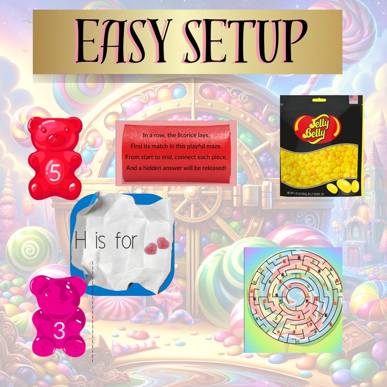 The Enchanted Candy Vault Escape Room Printable Puzzles 6&up Instant ...