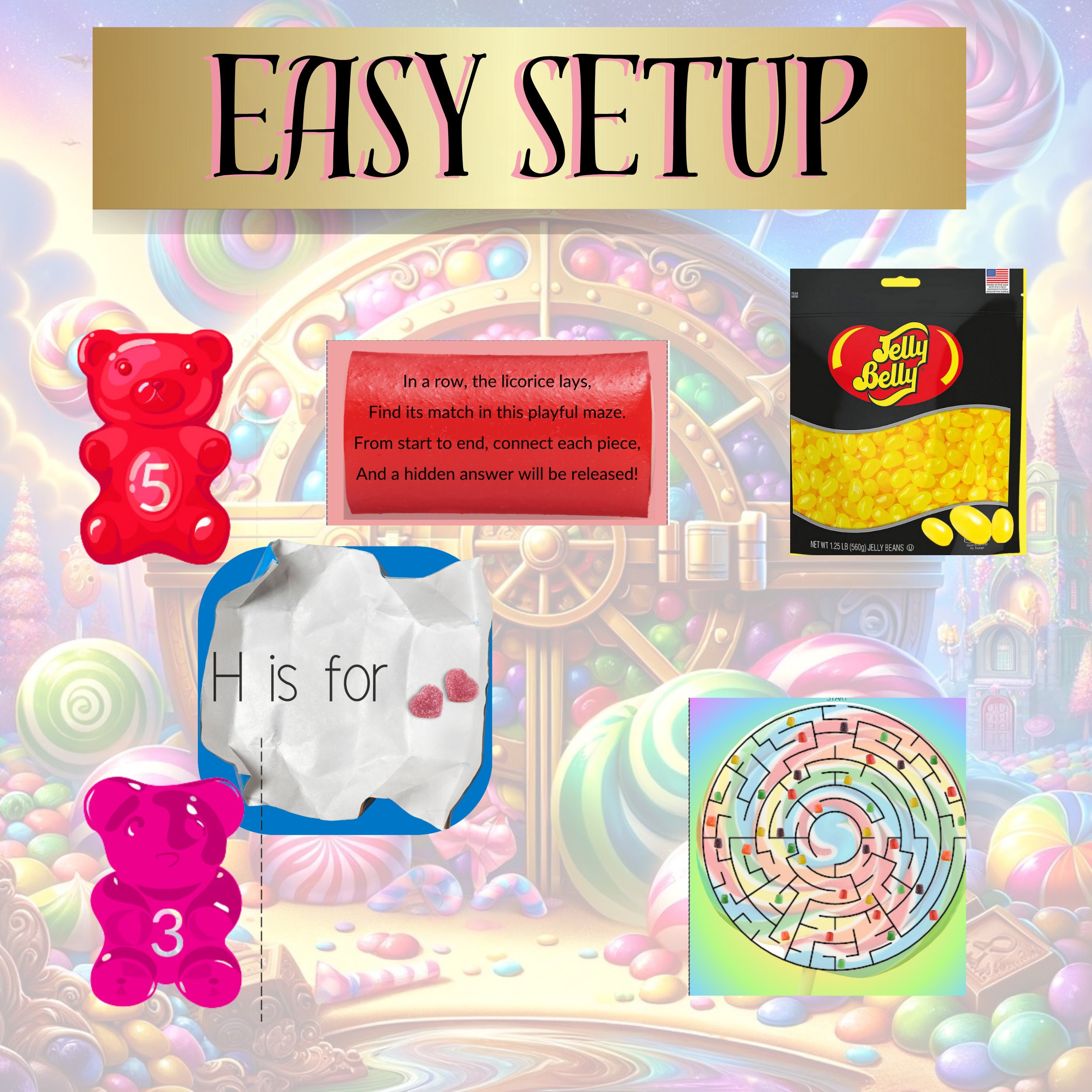 The Enchanted Candy Vault Escape Room Printable Puzzles 6&up Instant ...