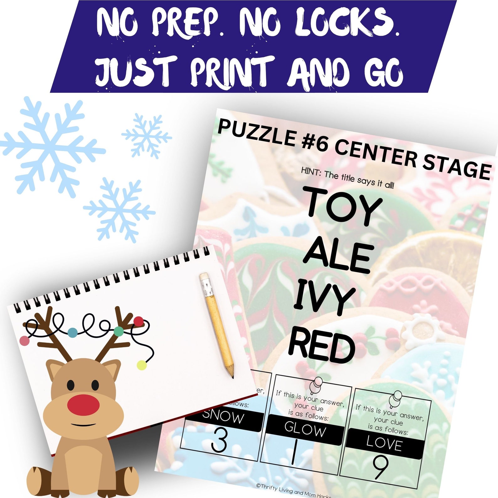 Santa's Magic Rescue Escape Room for Kids, Printable Christmas, DIY ...